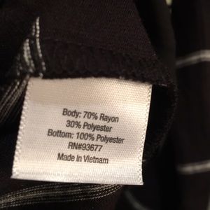 a.n.a | Tops | Nwt Ana Tunic Top Striped Black M | Poshmark